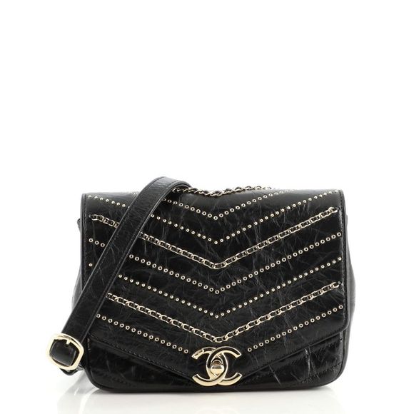 CHANEL | Bags | Chanel Envelope Square Chain Flap Bag Chevron ...